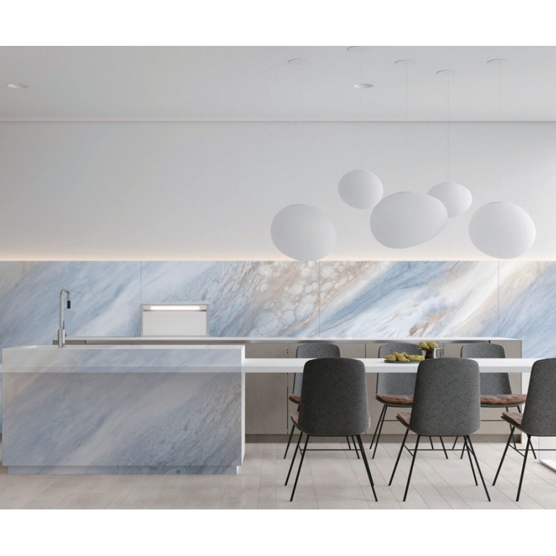 Polished Grey Marble Quartz Worktop 2cm 3cm Modern Farmhouse Quartz ...