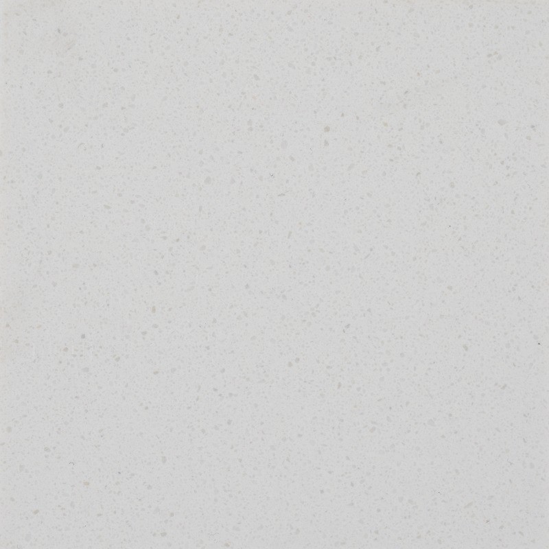 White Sparkling Engineered Quartz With Glass Particle Flexible Fabrication