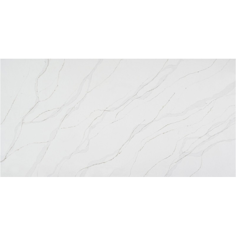 High Moldability Quartz Countertops White Calacatta Quartz Engineered Stone